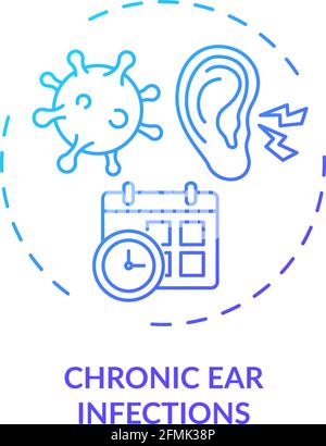 Chronic ear infections concept icon Stock Vector Image & Art - Alamy
