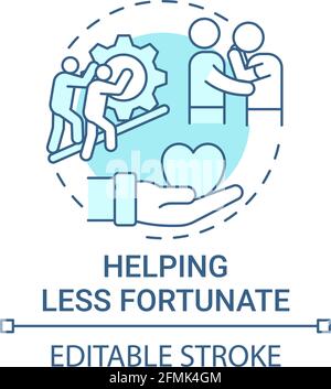 Helping less fortunate concept icon Stock Vector Image & Art - Alamy