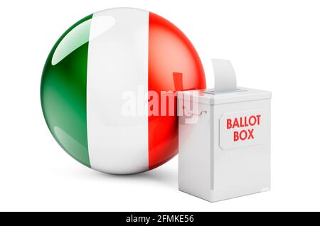 Ireland flag - voting, parliamentary election concept - 3D illustration ...