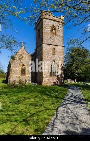 The parish church of St Stephen at Bettiscombe Village, Dorset, England ...