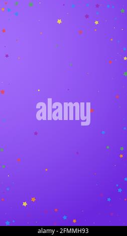 Festive exotic confetti. Celebration stars. Colorful confetti on dark ...