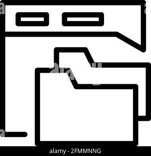 Api folder icon. Outline Api folder vector icon for web design isolated on white background ...