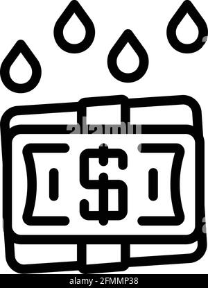 Laundry money box icon. Outline Laundry money box vector icon for web ...