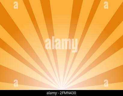 Sunlight rays horizontal background. Bright orange color burst ...