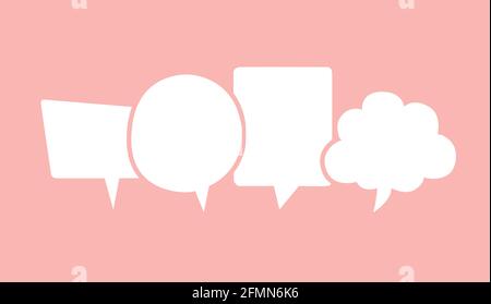 Speech Bubbles Set of Square Blank Shapes. Vector illustration isolated ...