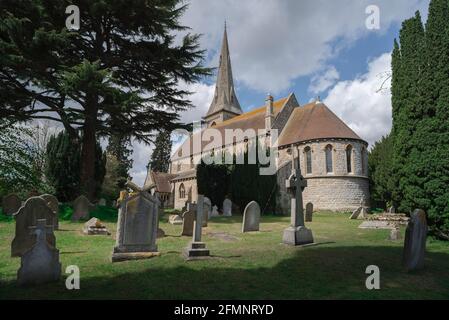Mistley church, view of the churchyard and Parish Church of St Mary and ...