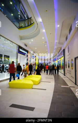 POZNAN, POLAND - Oct 27, 2013: Many people in the Poznan City Center ...