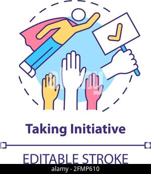 Taking initiative concept icon Stock Vector Image & Art - Alamy