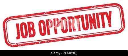 JOB OPPORTUNITY text on red green ribbon badge stamp Stock Photo - Alamy