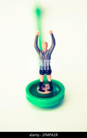 Soccer - Subbuteo. Subbuteo goalkeeper Stock Photo - Alamy