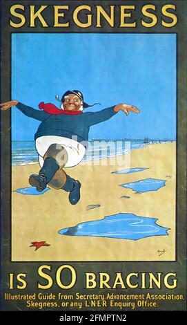 SKEGNESS IS SO BRACING 1908 poster by John Hassall (1868-1948 Stock ...