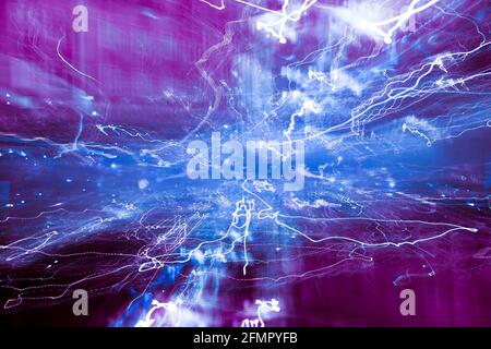 Blurry background of purple lights and lines with blurred edges Stock ...