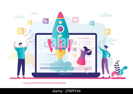 developers team creating website ui interface web application development program software ...