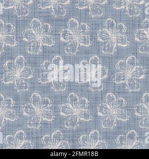Seamless french farmhouse floral linen printed background. Provence ...