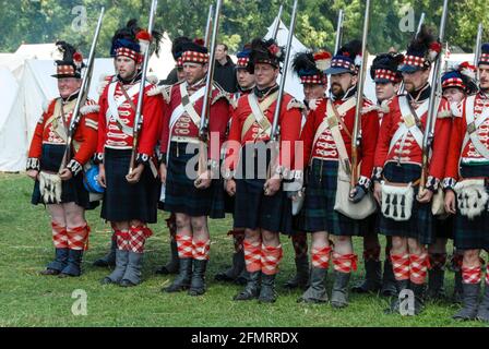 Great legs, guys! Scottish infantry in the Allied camp exercising ...