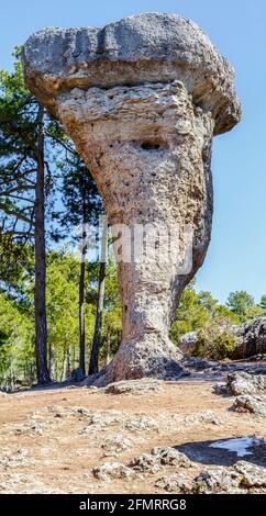 Whimsical erosive, sedimentary rock formations on Portio Beach with its ...