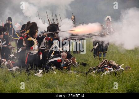 French Napoleonic Infantry, 1815 musket muskets rifle rifles volley ...