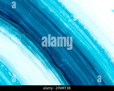 Blue wave creative abstract hand painted background, fluid art, marble ...