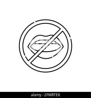 Dumb color line icon. Disability. Isolated vector element. Outline ...