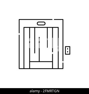 Lift color line icon. Disability. Isolated vector element. Outline ...