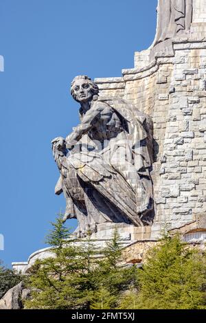 Tomb of Franco in Valley of the Caidos, monument built during the ...