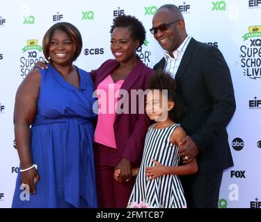Viola Davis, Genesis Tennon and Julius Tennon at 'The Angry Birds Movie 2' World Premiere held ...