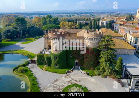 The Peralada castle is located in Peralada Catalonia Spain. It was ...