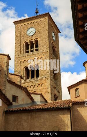 Parish Church of Sant Genis, Taradell in Catalonia, Spain Stock Photo ...