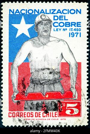 CHILE - CIRCA 1972: A stamp printed in Chile from the "Tourist Year of ...