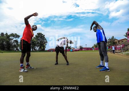 Kampala. 30th Apr, 2021. Catherine Nanziri practices punches during a ...