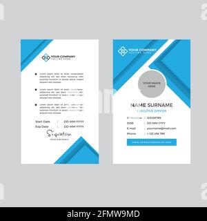 Premium Employee ID Card with Photo Placeholder, Name, Position and ...