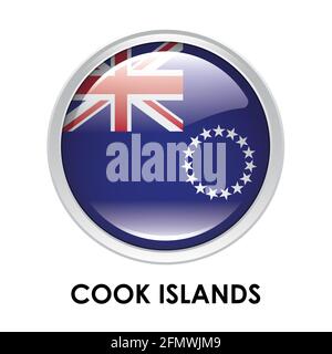 Map of Cook Islands, flag map, National colors background Stock Photo ...