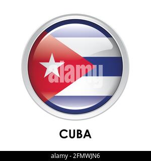 Glossy flag of Cuba Stock Photo - Alamy
