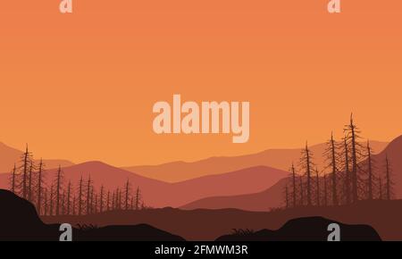 The stunning color of the twilight sky with extraordinary natural views ...