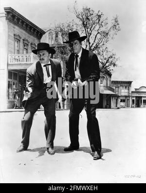 Burt Lancaster as Wyatt Earp Kirk Douglas as Doc Holliday GUNFIGHT AT THE O.K. CORRAL 1957 ...