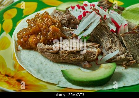 Suadero - Mexican cuisine, is a thin cut of meat Stock Photo - Alamy