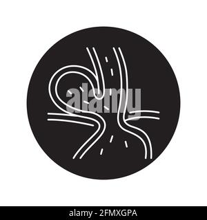 Hiatal hernia olor line icon. Pictogram for web page, mobile app, promo ...