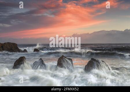 Trow Rocks at South Shields, UK Stock Photo - Alamy