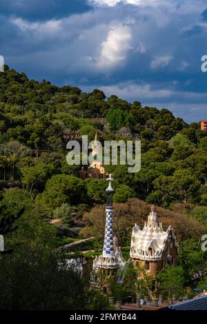 Casa del Guarda, Parc Guell, Barcelona, Catalonia, Spain, Europe Stock ...