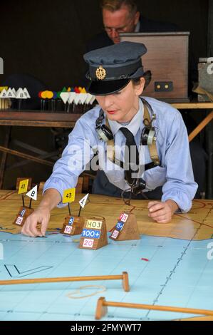 RAF Sector Operations Room / Fighter Control Room with map / radar ...