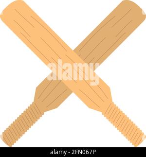 Cricket sport icon with crossed bats. Sport club badge, professional ...