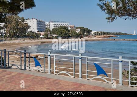 Promenade beach in Alcossebre, Spain Stock Photo - Alamy
