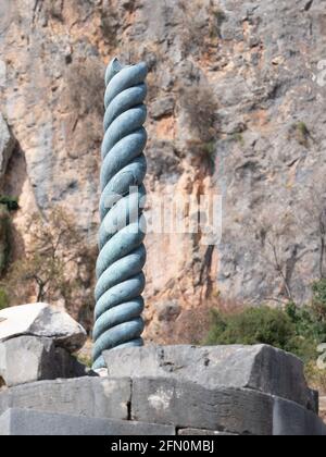 Serpent Column Delphi Greece Stock Photo - Alamy