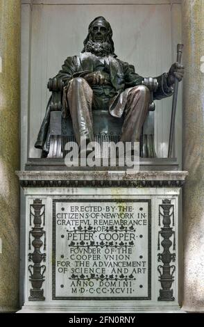 Cooper Triangle named for industrialist and philanthropist Peter Cooper ...