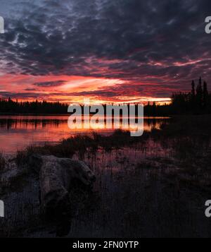 midnight sun over Fairbanks, Alaska! Stock Photo - Alamy