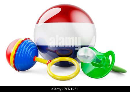 Birthrate and adoption in the Netherlands concept, 3D rendering ...