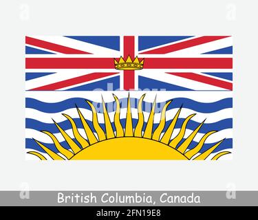 British Columbia province vector editable map of the Canada with ...