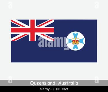 Flag of Queensland Qld State Australia. Queensland State Flag Australia ...