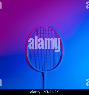Badminton racket in vibrant bold gradient holographic neon colors Stock ...