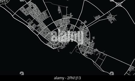Urban vector city map of Yanbu, Saudi Arabia, Middle East Stock Vector ...